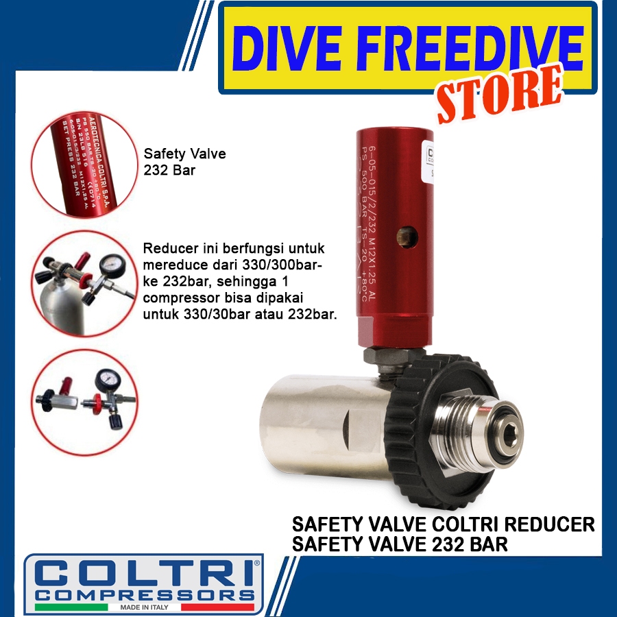 Jual Spare Part Pressure Reducer Safety Valve Compressor Coltri 300bar ...