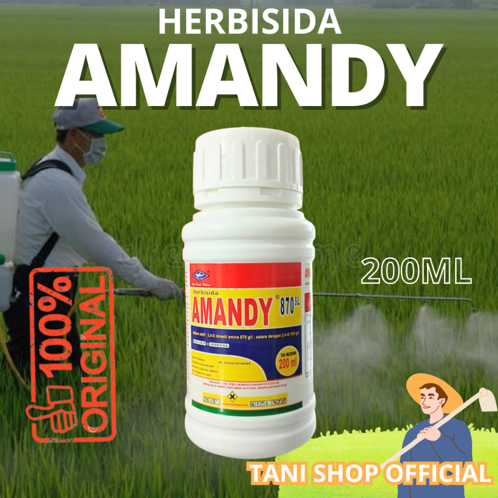 Jual HERBISIDA AMANDY 200 ML 870 SL PENGENDALI GULMA EFEKTIF | Shopee ...
