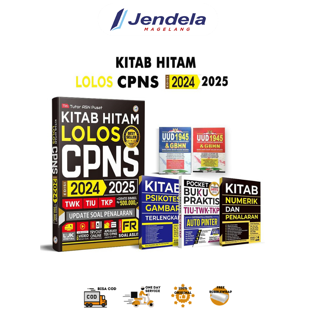 Jual Buku Kitab Hitam Lolos CPNS Update Materi Permen RB Terbaru 2024 ...