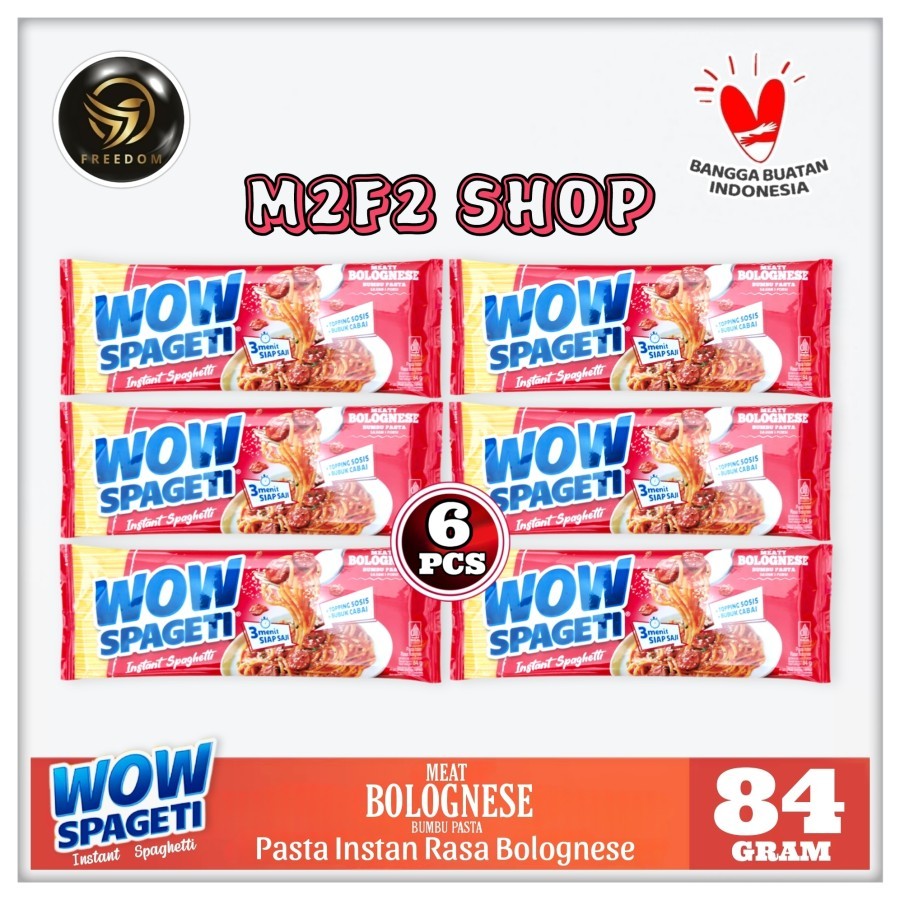 Jual Wow Spageti Instant Pasta Spaghetti Meaty Bolognese - 84 gr (Kemasan 6 Pcs) | Shopee Indonesia