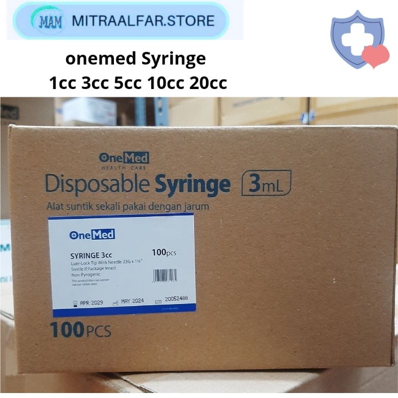 Jual Spuit Disposable Syringe Onemed 1cc 3cc 5cc 10cc 20cc | Shopee Indonesia