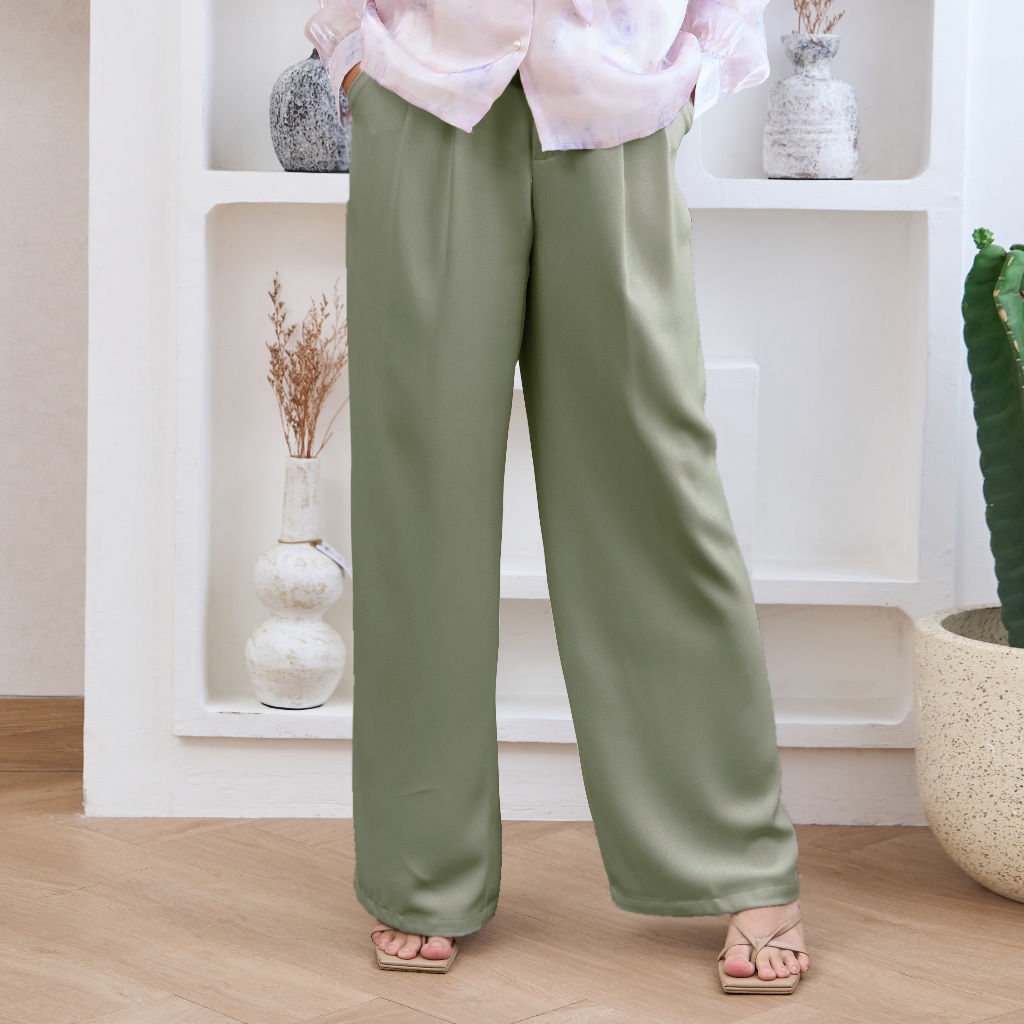 Jual Ivana Pants - Kulot Knit Highwaist Celana Kulot Wanita Korean ...