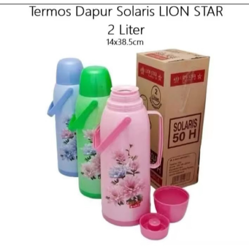 Jual murah termos air panas 2liter lion star / thermos solaris tahan 48 ...
