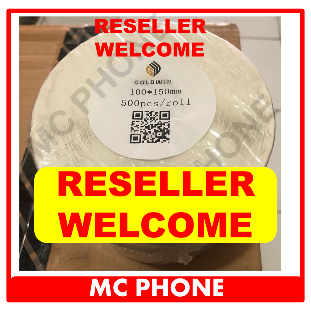 Jual Kertas Label Stiker Resi Thermal 100x150 mm 10x15cm 500pcs Merk ...