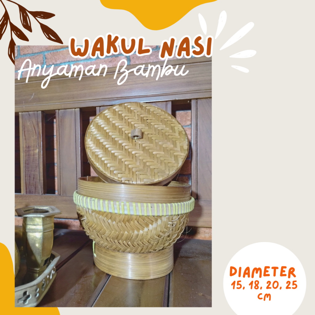 Jual wakul nasi/bakul nasi/wadah nasi/wakul bambu/ceting bambu Brkh ...