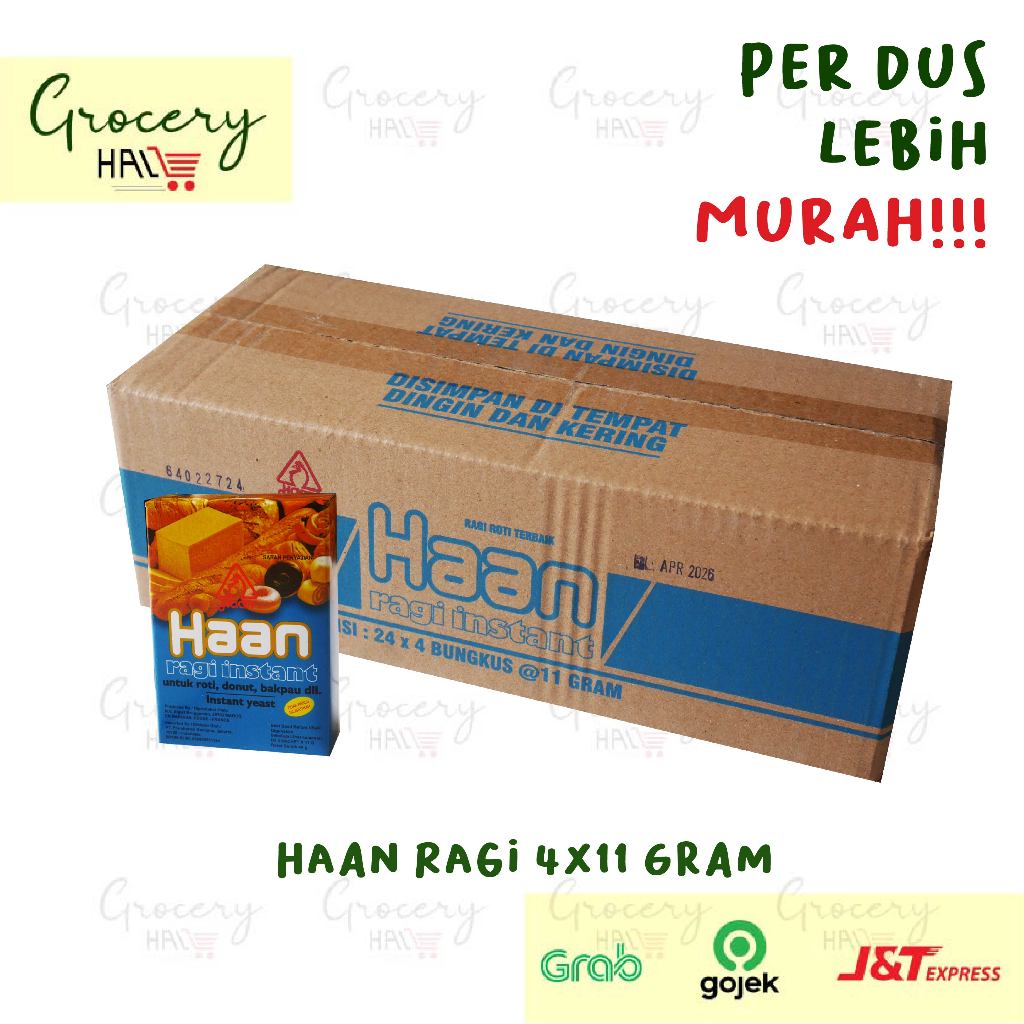 Jual [ HARGA DUS ] HAAN RAGI INSTANT 4X11 GRAM ISI 24 BOX | Shopee ...