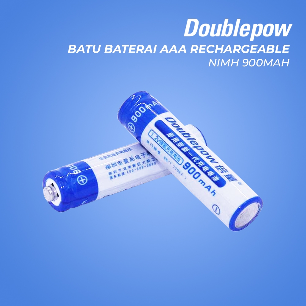 Jual DOUBLEPOW Batu Baterai AAA Rechargeable NiMH 900mAh 2 PCS Baterai ...