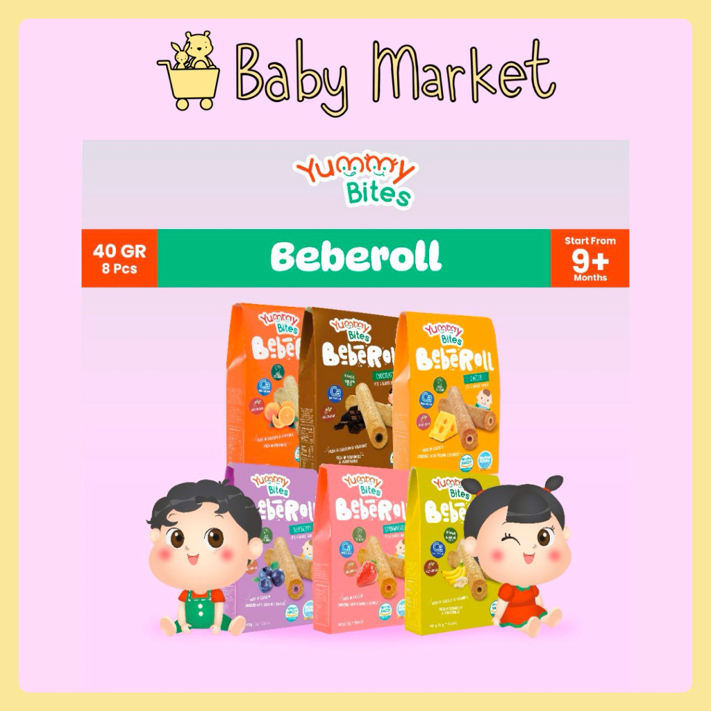 Jual Yummy Bites Beberoll 40 GR Snack Baby/ Cemilan bayi | Shopee Indonesia