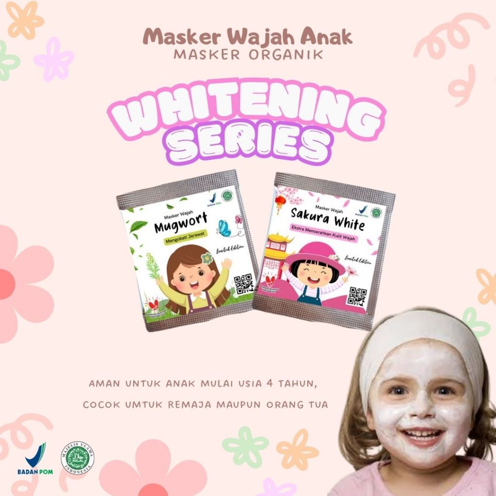 Jual Masker Wajah Anak WHITENING series | Shopee Indonesia