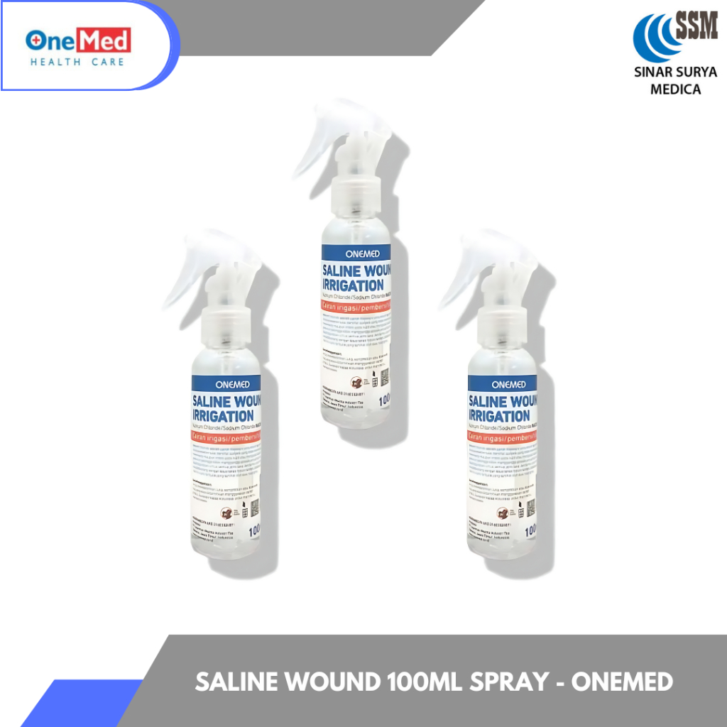 Jual Saline Wound Irrigation Spray 100 Ml (Nacl 0.9%) / Cairan Pembersih Luka - ONEMED | Shopee ...