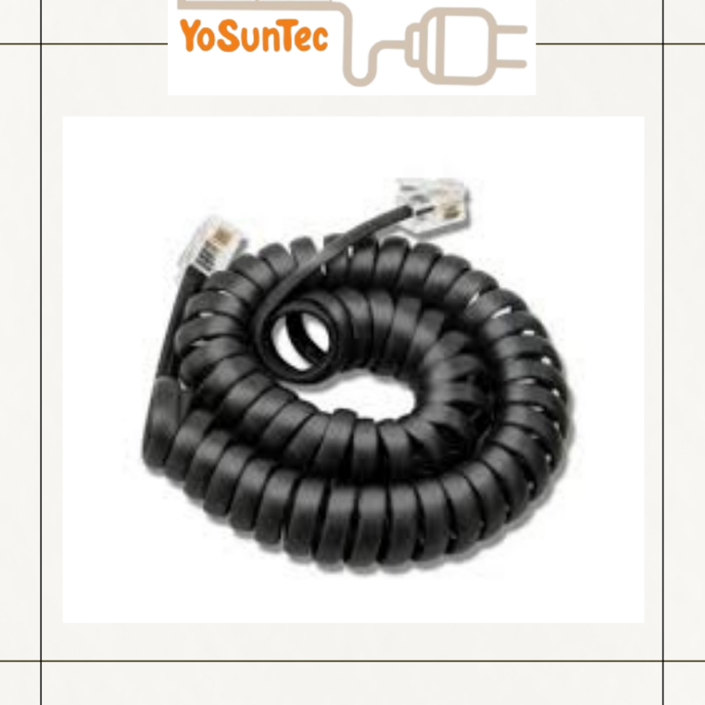 Jual Kabel Spiral Telepon Hitam Kitani / Kabel Gagang Telpon Panjang ...