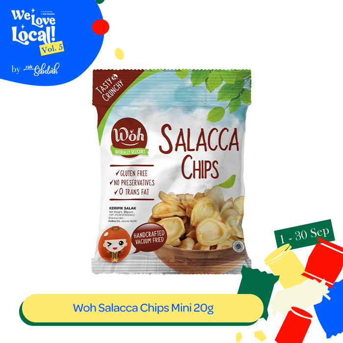 Jual Woh MINI Salacca Chips 20gr - Keripik Salak Gluten Free Less Oil ...