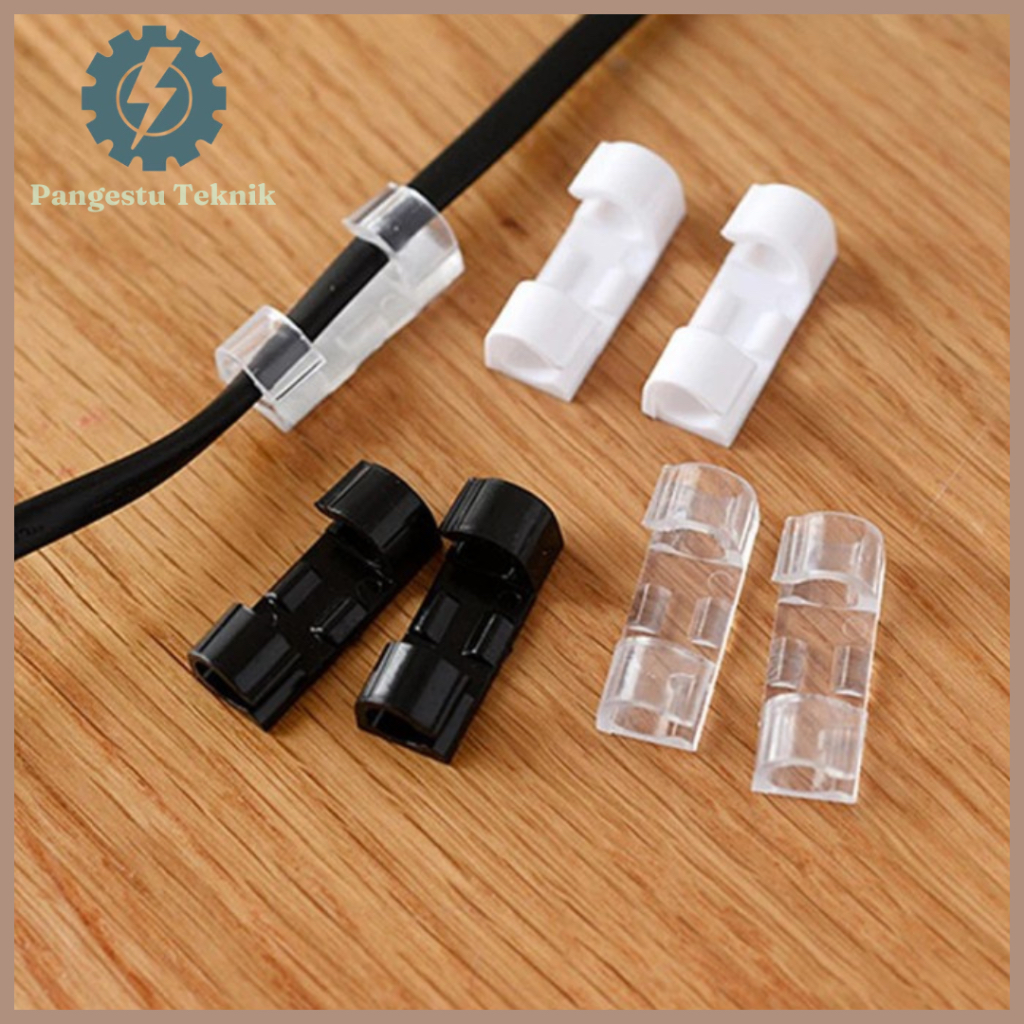 Jual Perapih Cable Clip Klem Kabel Tempel Efisien Rapih per 20 pcs (1 ...