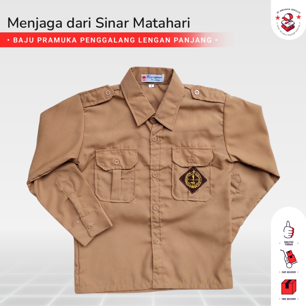 Jual Koleksi Terbaru Baju Pramuka Penggalang Lengan Panjang Laki Seragam Sekolah SD SMP SMA ...