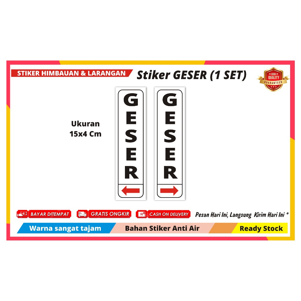 Jual STIKER GESER (1 SET) | Shopee Indonesia