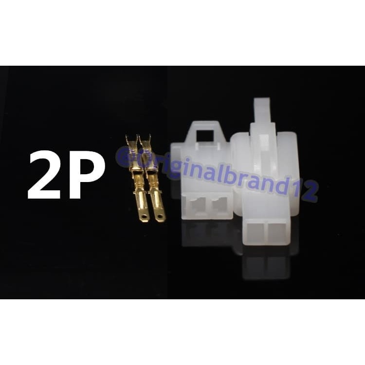 Jual Socket 2 pin Kecil + Skun Soket Motor Konektor Kabel Motor ...