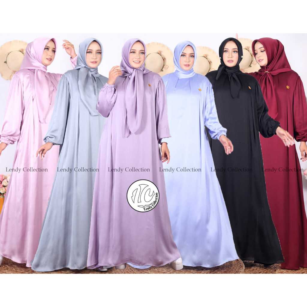 Jual Gamis Cardenza Silk Premium satu set hijab segiempat / Dress Silk ...