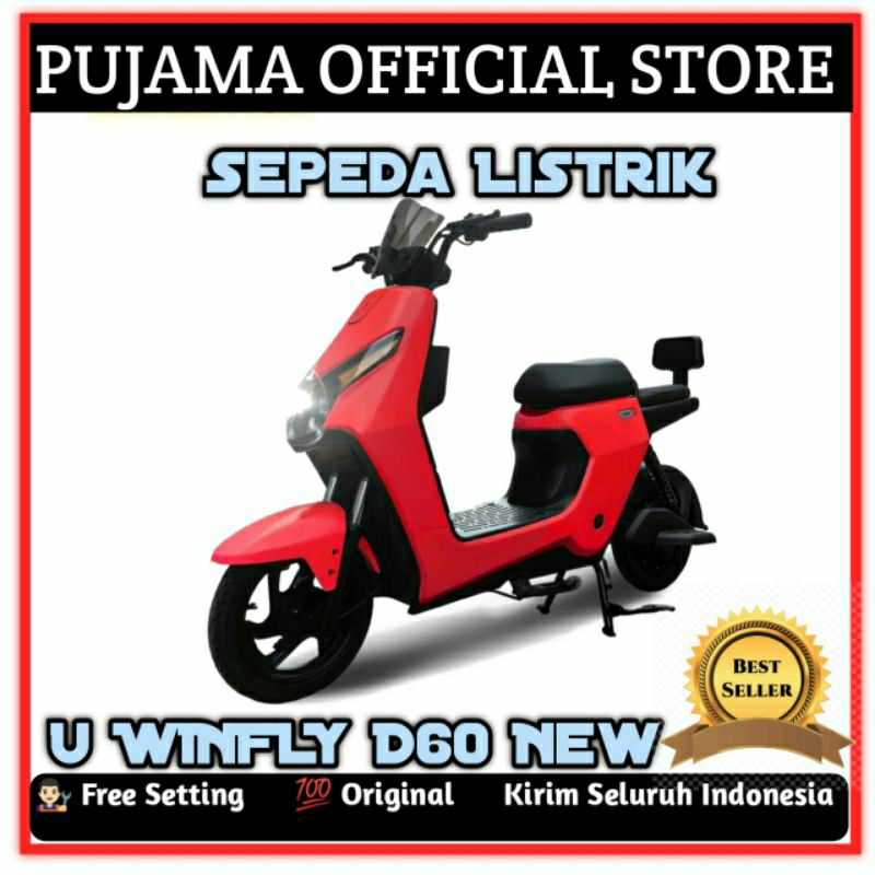 Jual SEPEDA LISTRIK U WINFLY D60/D60 NEW TERBARU 450 W GARANSI RESMI ...