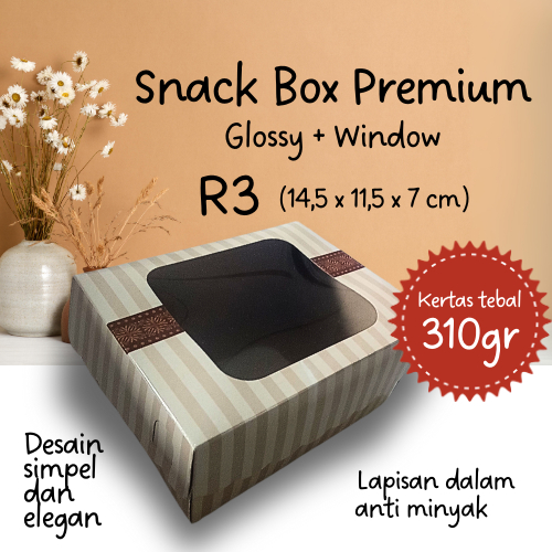 Jual Dus Kotak Kue Ultah/Hajatan/Pengajian/Snack Box R3, Glossy + Kaca ...