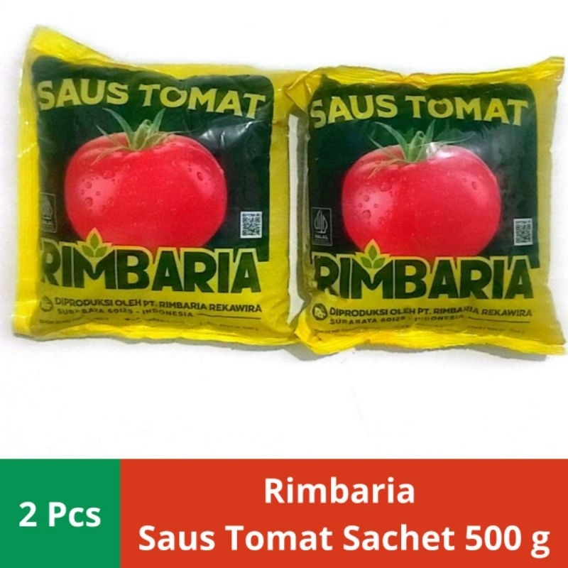 Jual RIMBARIA Duo Saus Tomat Sachet 500 gr (2 Pcs) | Shopee Indonesia