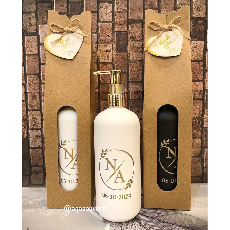 Jual SOUVENIR BOTOL SABUN DOFF CUSTOM KEMASAN BOX / SOUVENIR DISPENSER ...