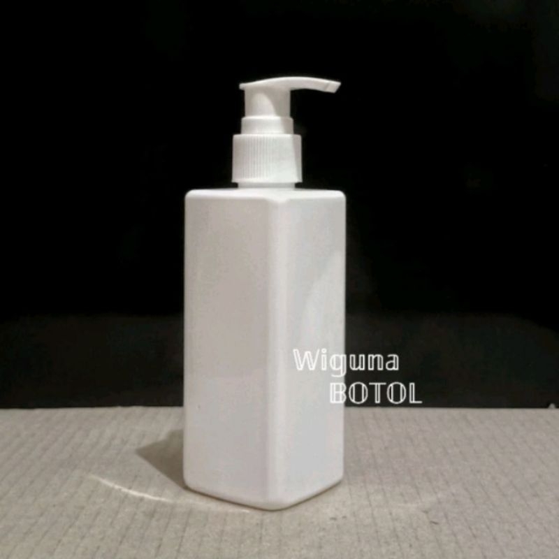 Jual Botol Pump 250ml Kotak Putih / Botol PET 250ml Kotak Tutup Pump Lotion | Shopee Indonesia