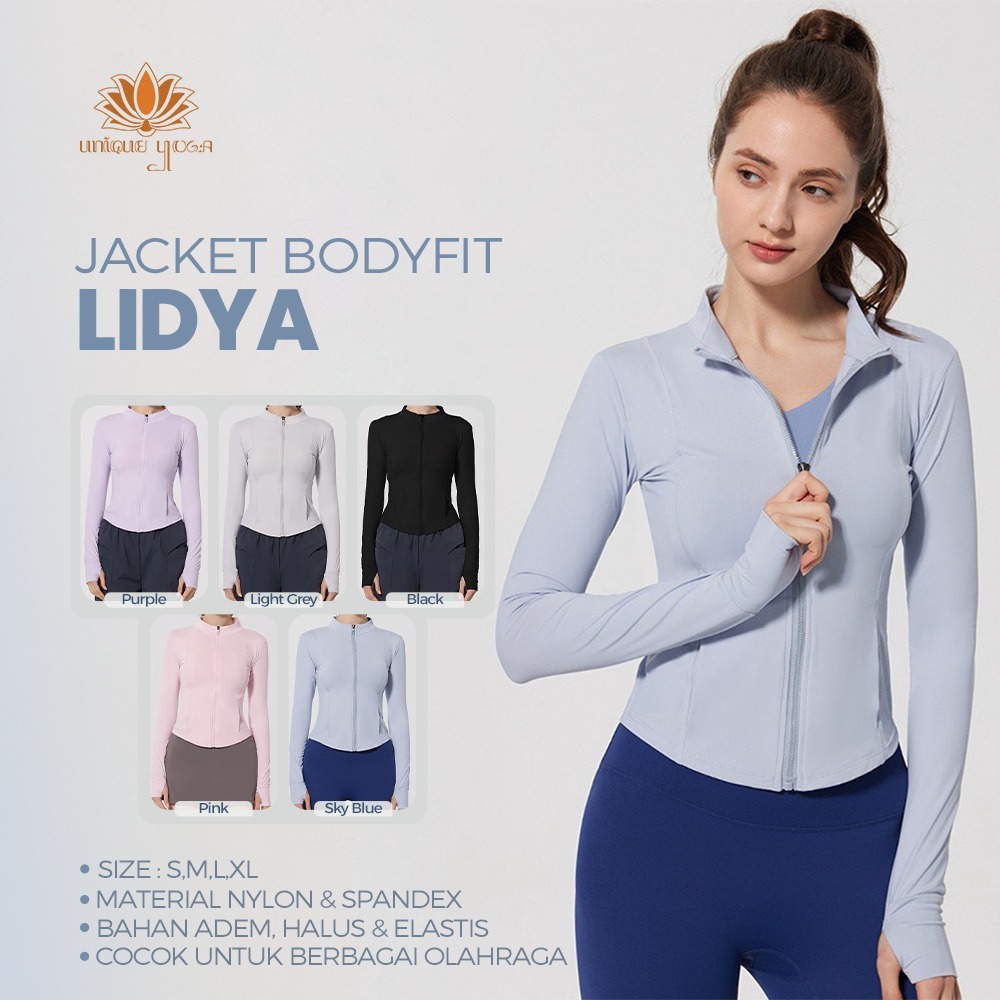 Jual Jacket Sport Fit Body / Jaket Olahraga Wanita Yoga Fitness Gym ...