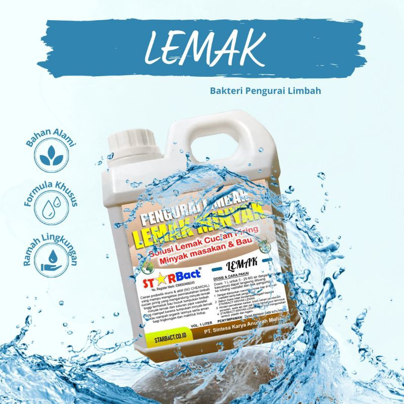 Jual Bakteri Starbact 1 Liter: Pengurai Limbah Minyak Lemak Restoran Grease Trap IPAL | Shopee ...