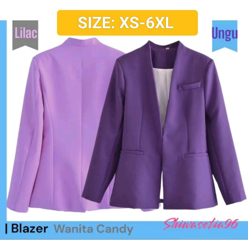 Jual BLAZER WANITA CUSTOM WARNA /ATASAN JAS CEWE CANDY /PAKAIAN WANITA/JAS BLAZER WANITA ...