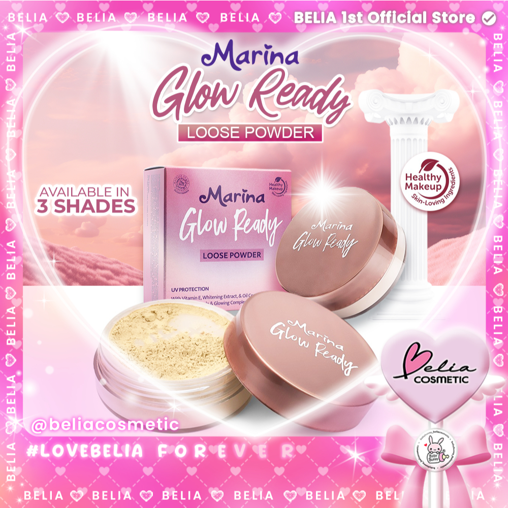 Jual BELIA MARINA Glow Ready Loose Powder UV Protection 15g | UV ...