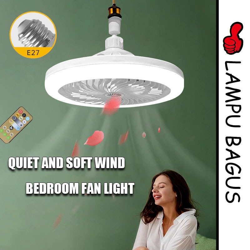 Jual Lampu Kipas LED 30W Antarmuka E27 Lampu Kipas Angin Remote 2in1 ...