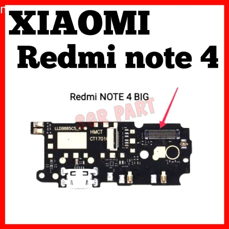 Jual PCB KONEKTOR CHARGER CAS XIAOMI REDMI NOTE 4 MEDIATEK PLUG IN MIC ...