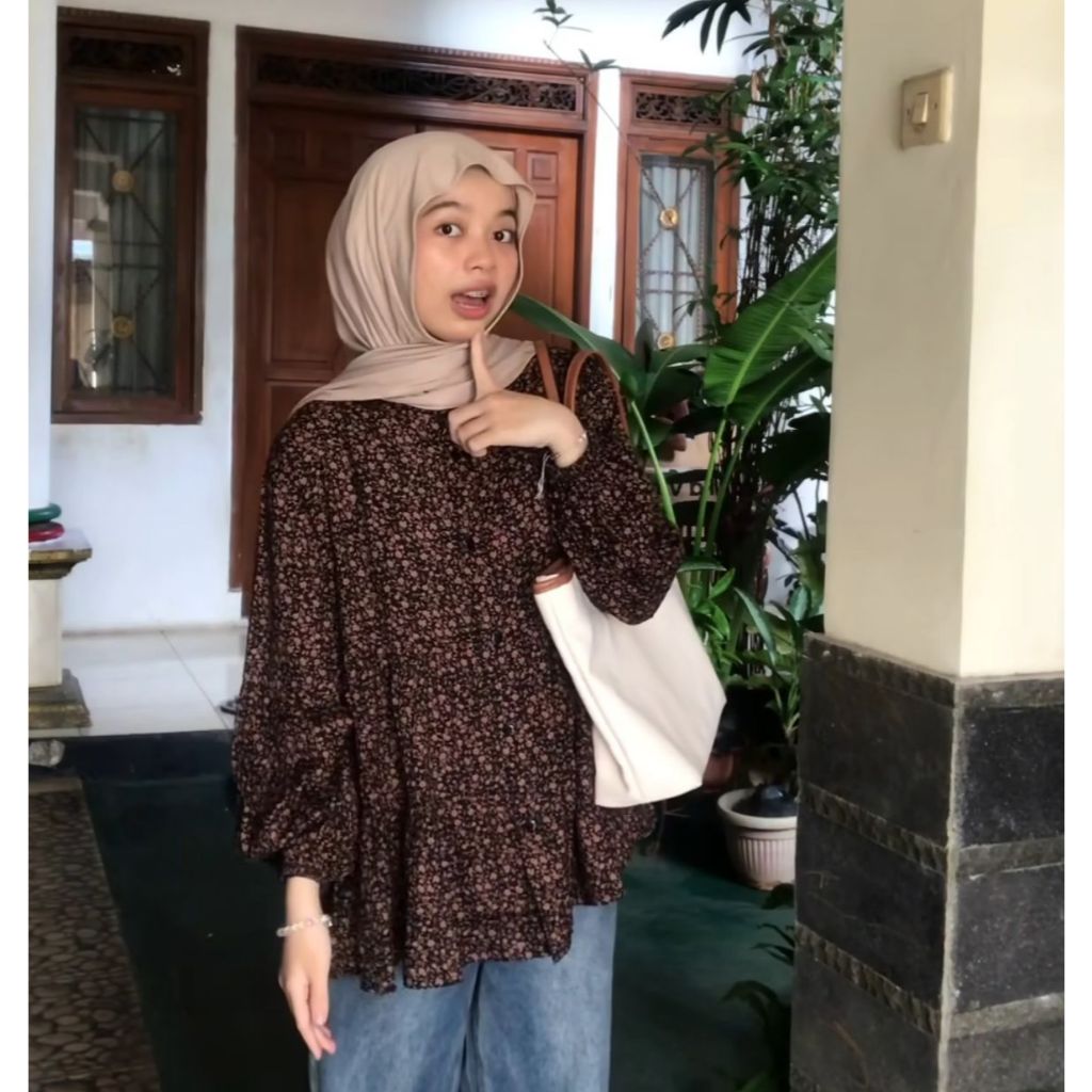 Jual Blouse Wanita Atasan Jumbo Blouse Wanita Elegan Korean Style ...