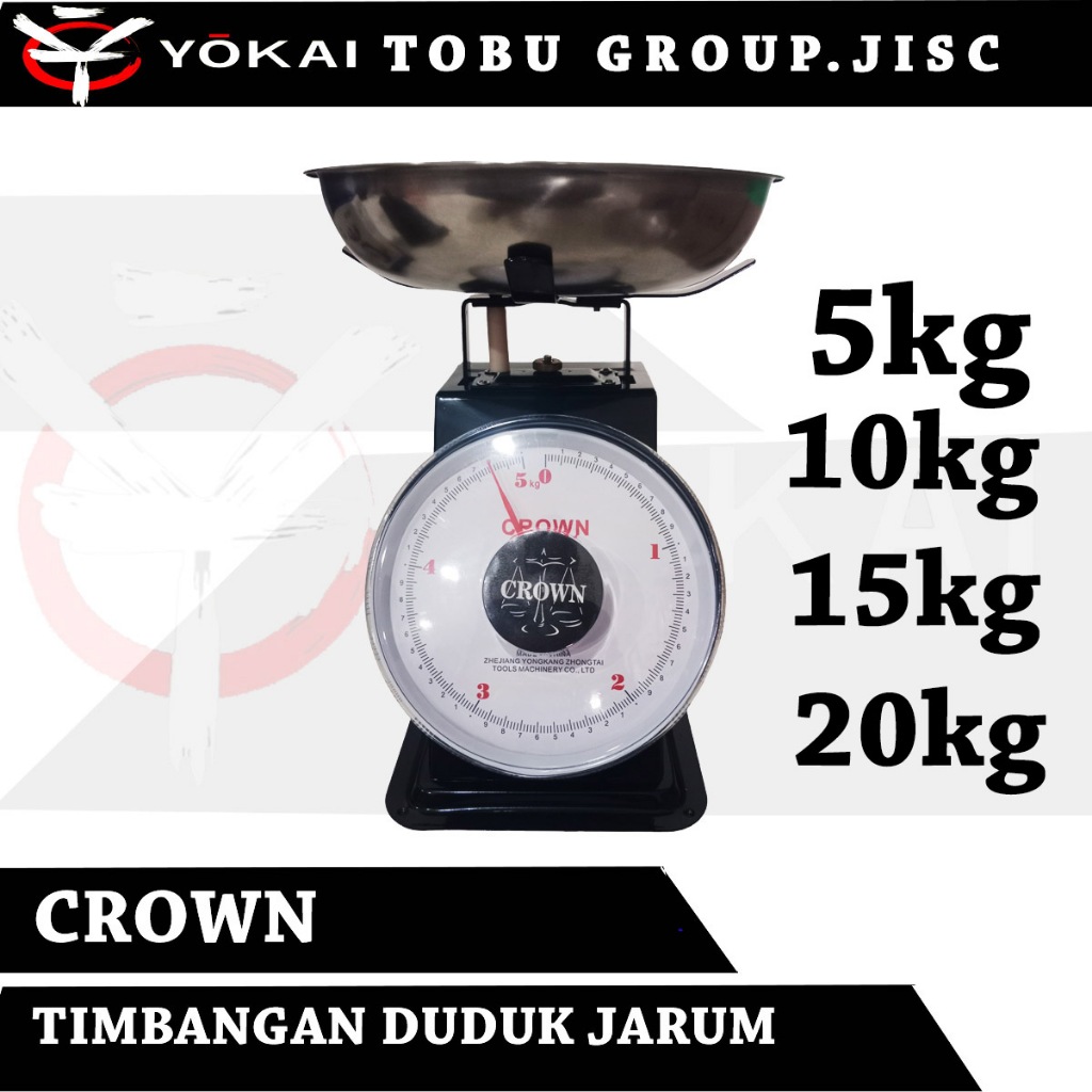 Jual Timbangan Jarum Analog Duduk Mangkok Laundry CROWN timbangan buah sayur daging 5kg 10kg ...