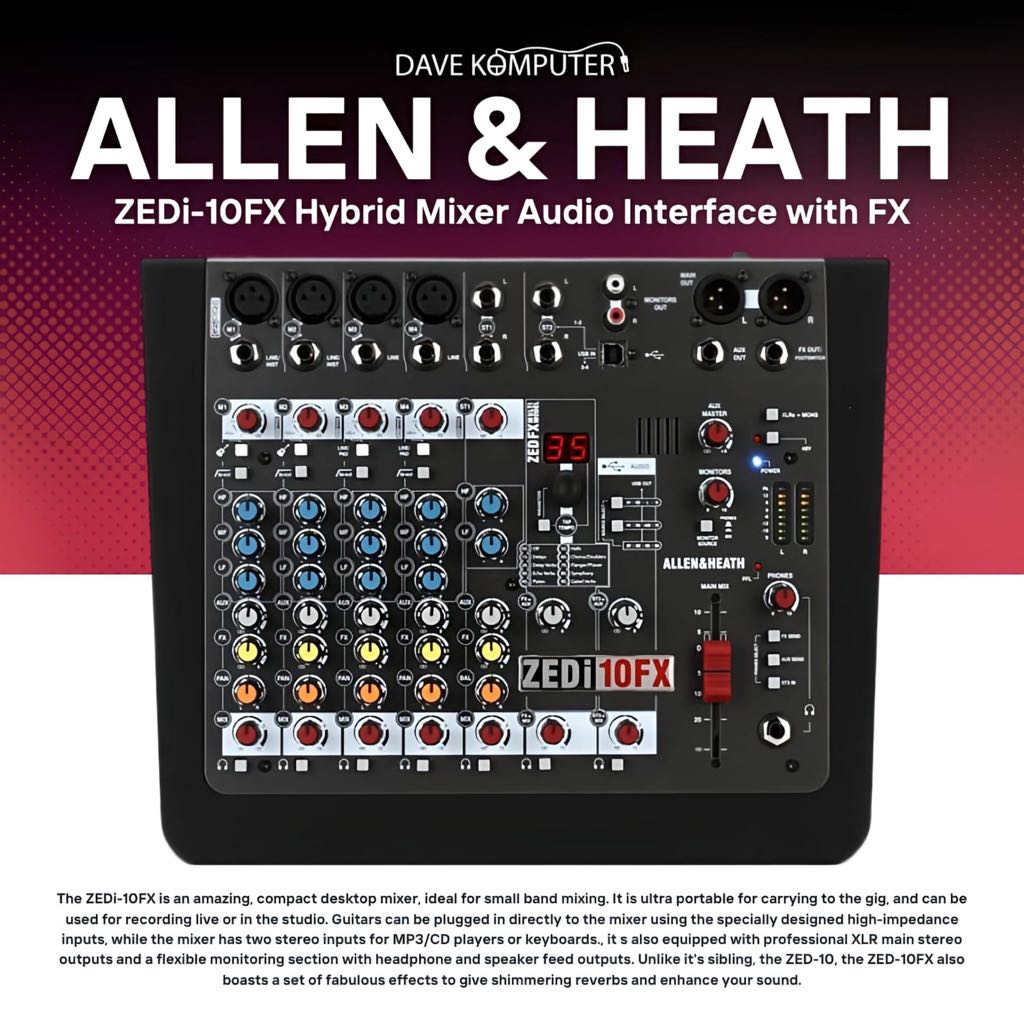Jual Allen and Heath ZEDi-10FX - Hybrid Mixer Audio Interface with FX | Shopee Indonesia