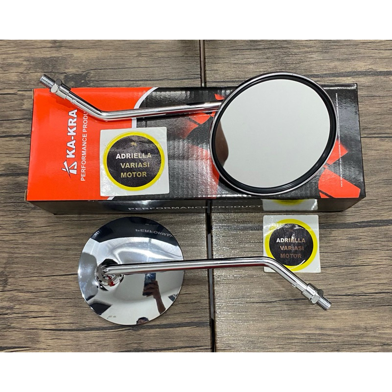 Jual Spion Retro Bulat Crome Panjang Honda dan Yamaha | Shopee Indonesia