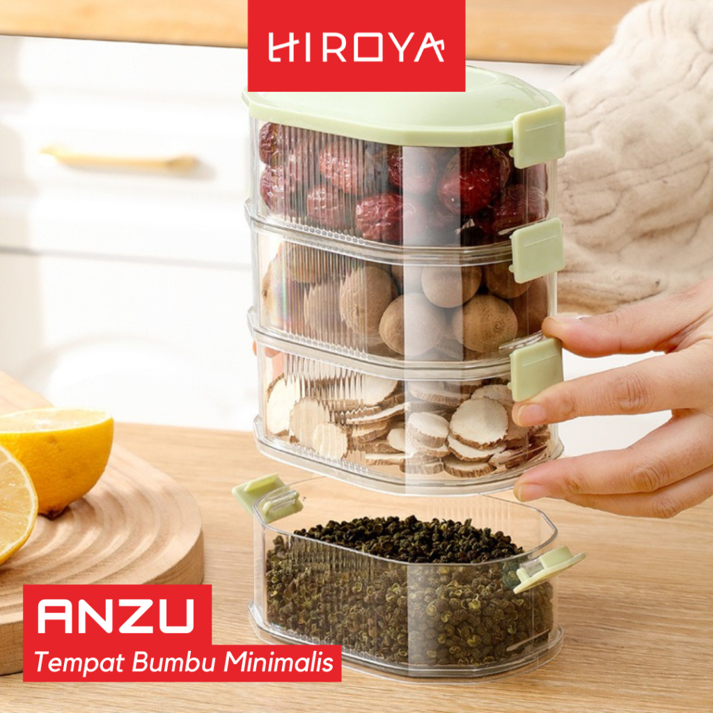 Jual 【HIROYA】ANZU Kontainer Kulkas Makanan Food Grade Wadah Sayur Buah ...