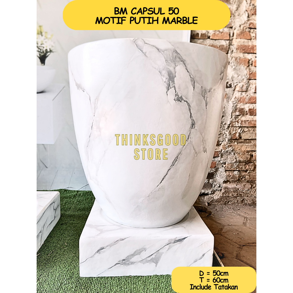 Jual BAK MANDI GENTONG AIR MINIMALIS MODEL TERASO CAPSUL PUTIH MARBLE ...