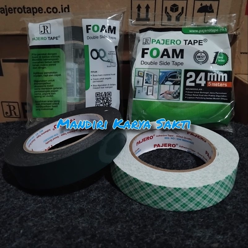 Jual Pajero Tape | Doble Tape Foam 24mm x 5 Meter | Doble Side Tape Busa Foam Merk Pajero ...