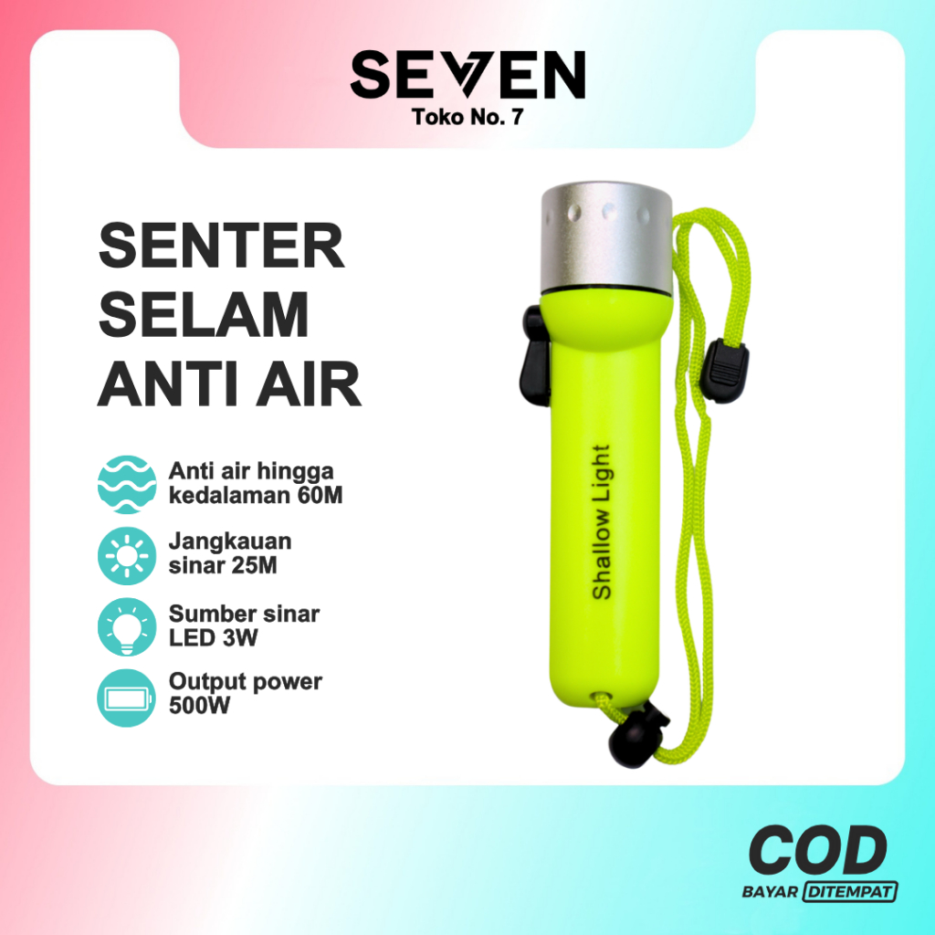 Jual SENTER SELAM ANTI AIR NYELAM LIGHT DIVING FLASHLIGHT CREE 3W LED | Shopee Indonesia