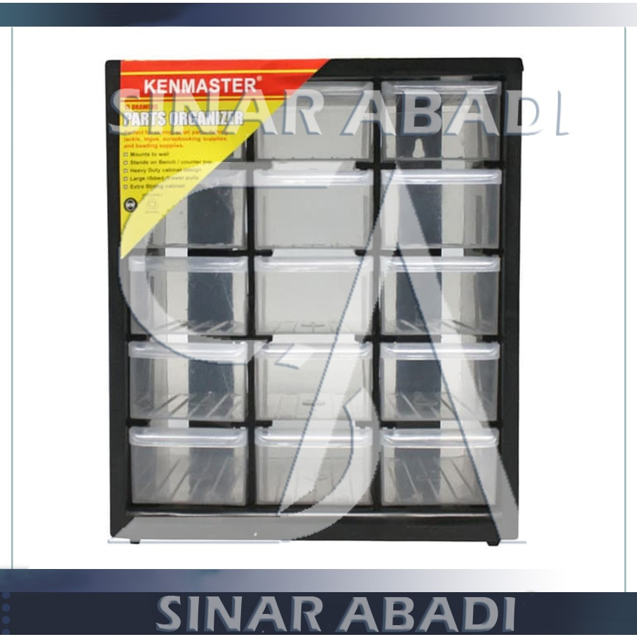 Jual KENMASTER Rak 15 Slot Drawer Rak Komponen Laci Partisi Kotak Spare ...