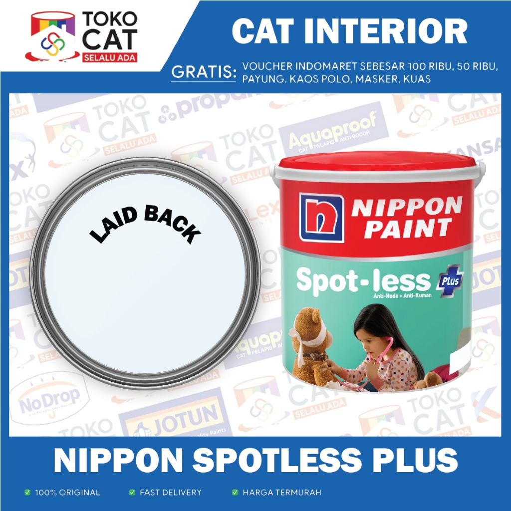 Jual Cat Tembok Interior | Nippon Spotless Plus Anti Noda ( LAID BACK ...
