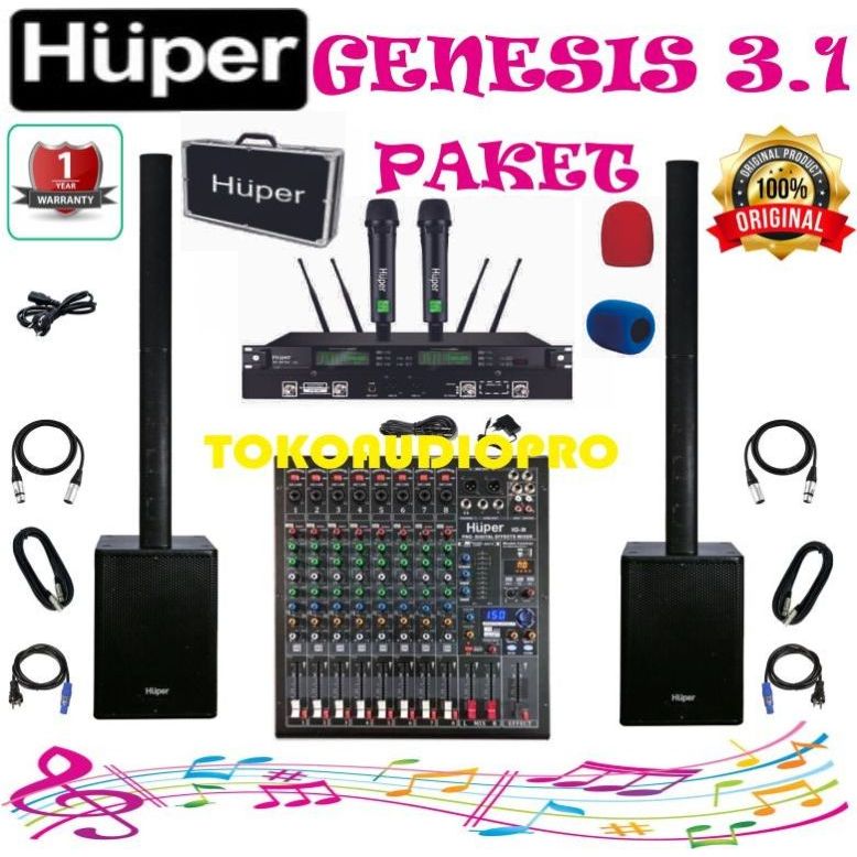 Jual Paket SoundSytems Huper Genesis 3.1 Paket Speaker Aktif Huper ...