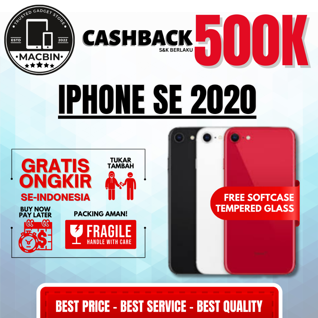 Jual iPhone SE 2 2020 64GB/128GB Second Original | Shopee Indonesia