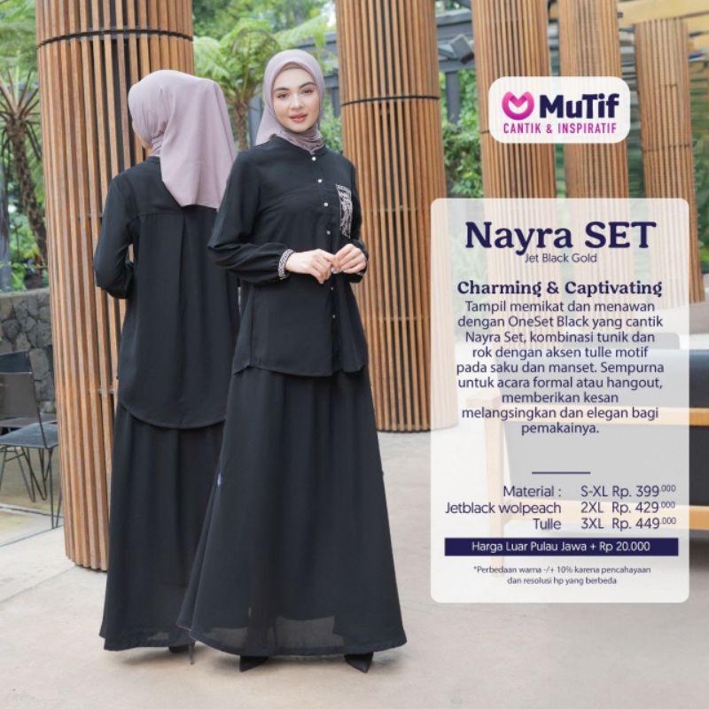 Jual NAYRA SET JET BLACK GOLD TERBARU DARI MUTIF 2024 | Shopee Indonesia