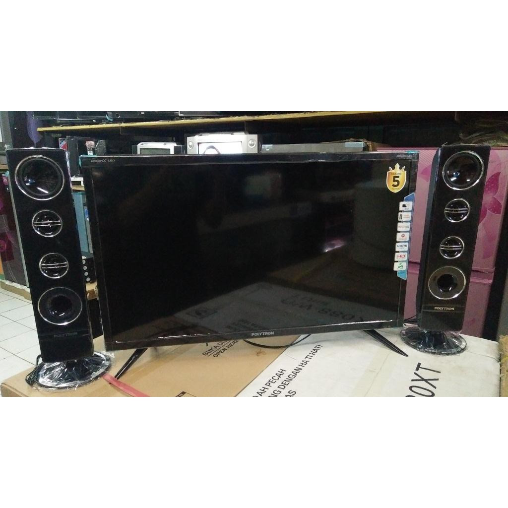 Jual tv led polytron 32 inch + speaker tower type PLD 32TV1555 (digital) | Shopee Indonesia