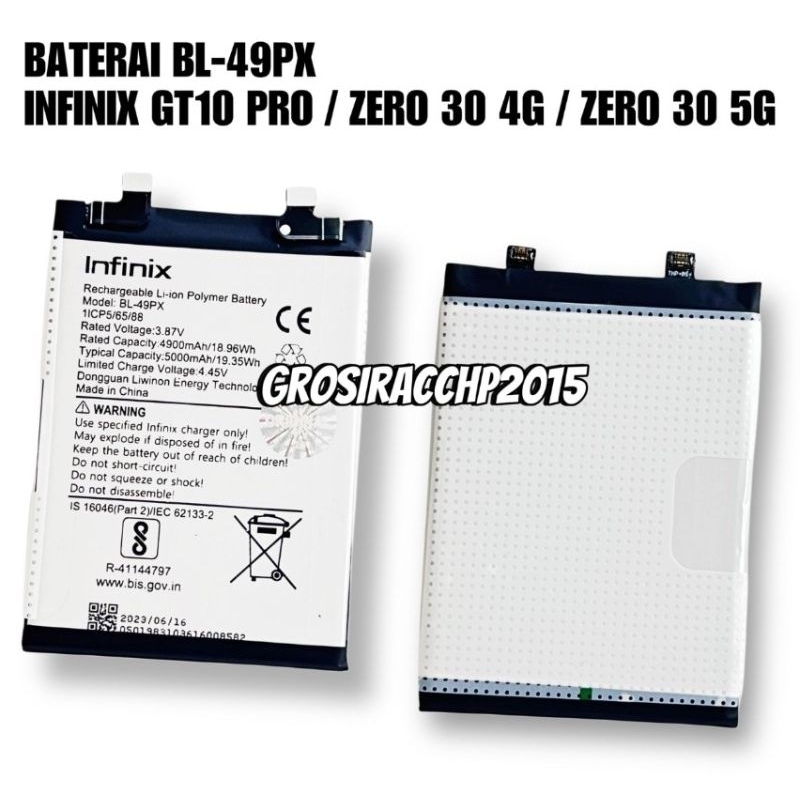 Jual BATERAI BL-49PX 5000mAh COMPATIBLE FOR INFINIX GT 10 PRO / ZERO 30 ...