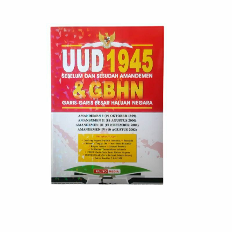 Jual ORIGINAL BUKU UUD 1945 SEBELUM DAN SESUDAH AMANDEMEN DAN GBHN ...