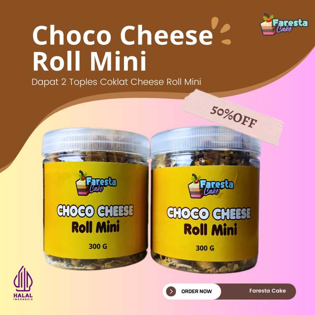 Jual Dapat 2 Toples Choco Cheese Roll Mini 300g | Shopee Indonesia