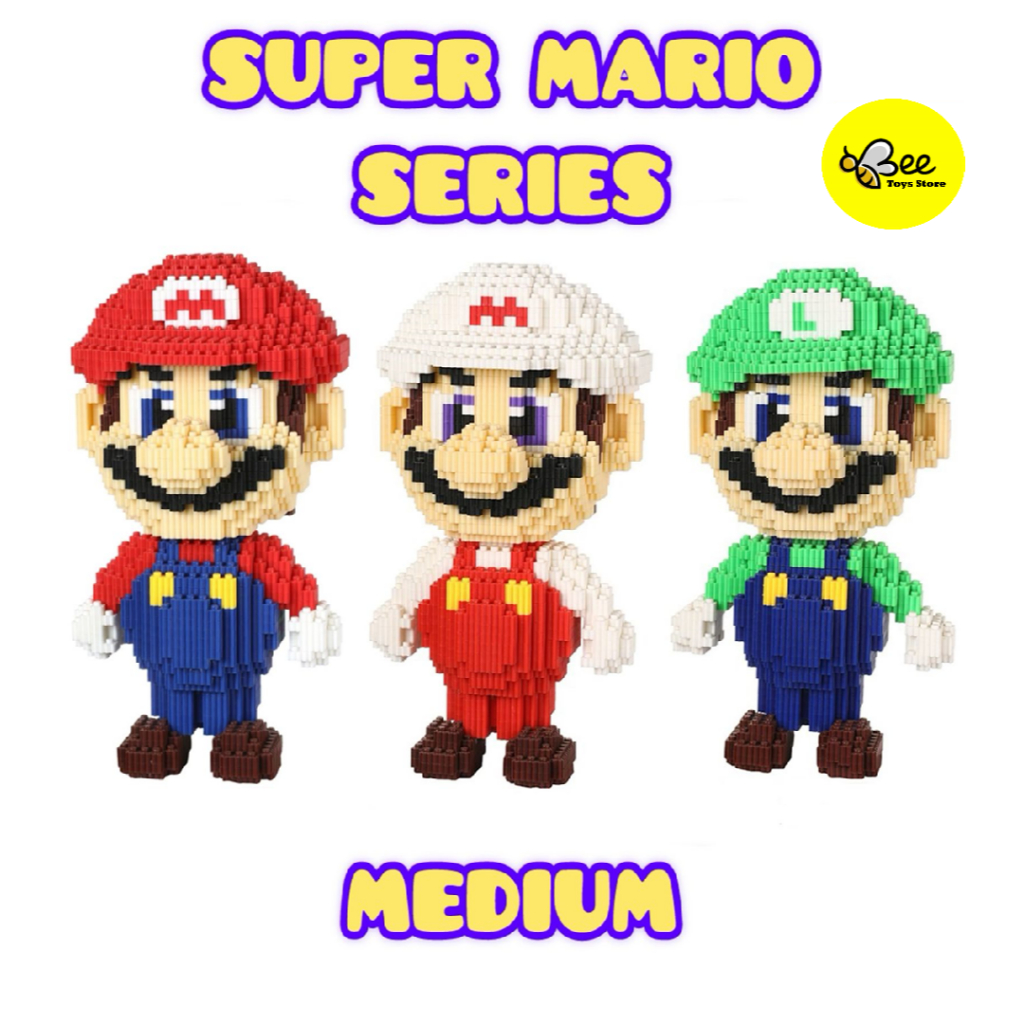 Jual Nano Blocks MEDIUM SUPER MARIO Series 3D Model, Mainan Blok Susun ...